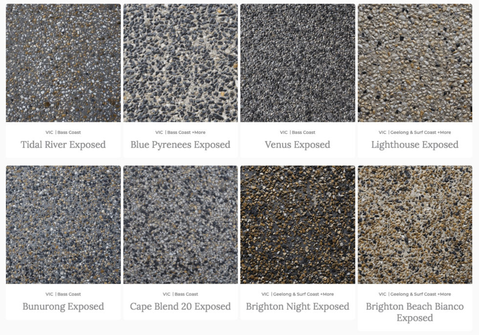 Exposed Aggregate Concrete Colours - JAK Concrete & Excavation