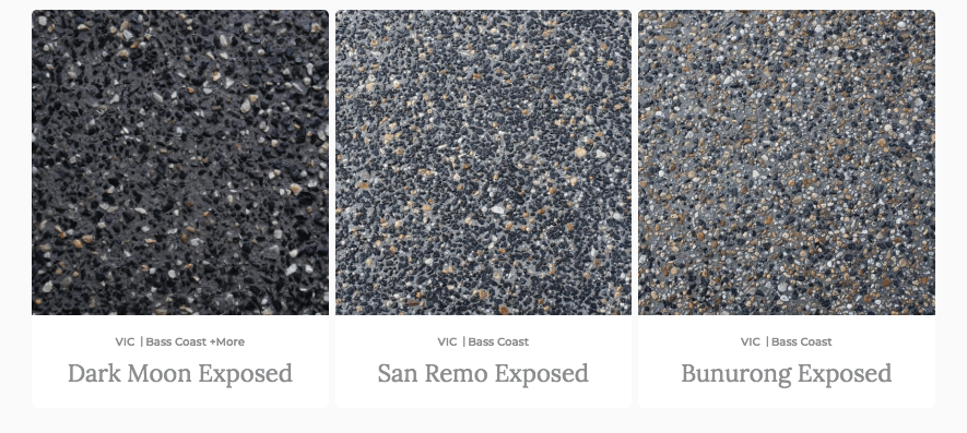 Exposed Aggregate Concrete Colours - JAK Concrete & Excavation
