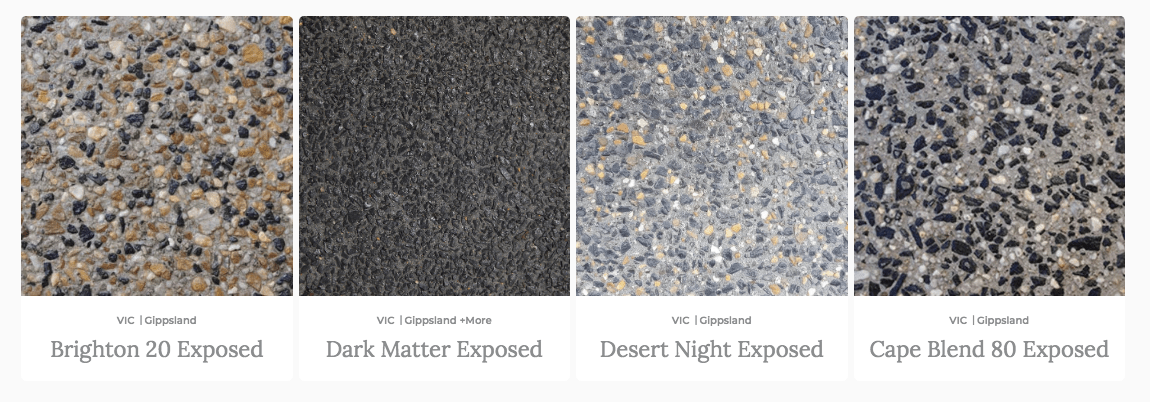 Exposed Aggregate Concrete Colours - JAK Concrete & Excavation