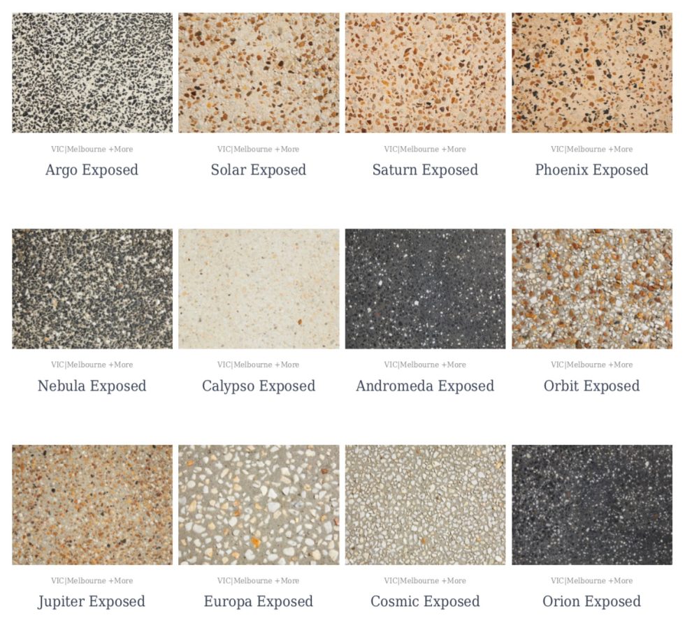Exposed Aggregate Concrete Colours - JAK Concrete & Excavation